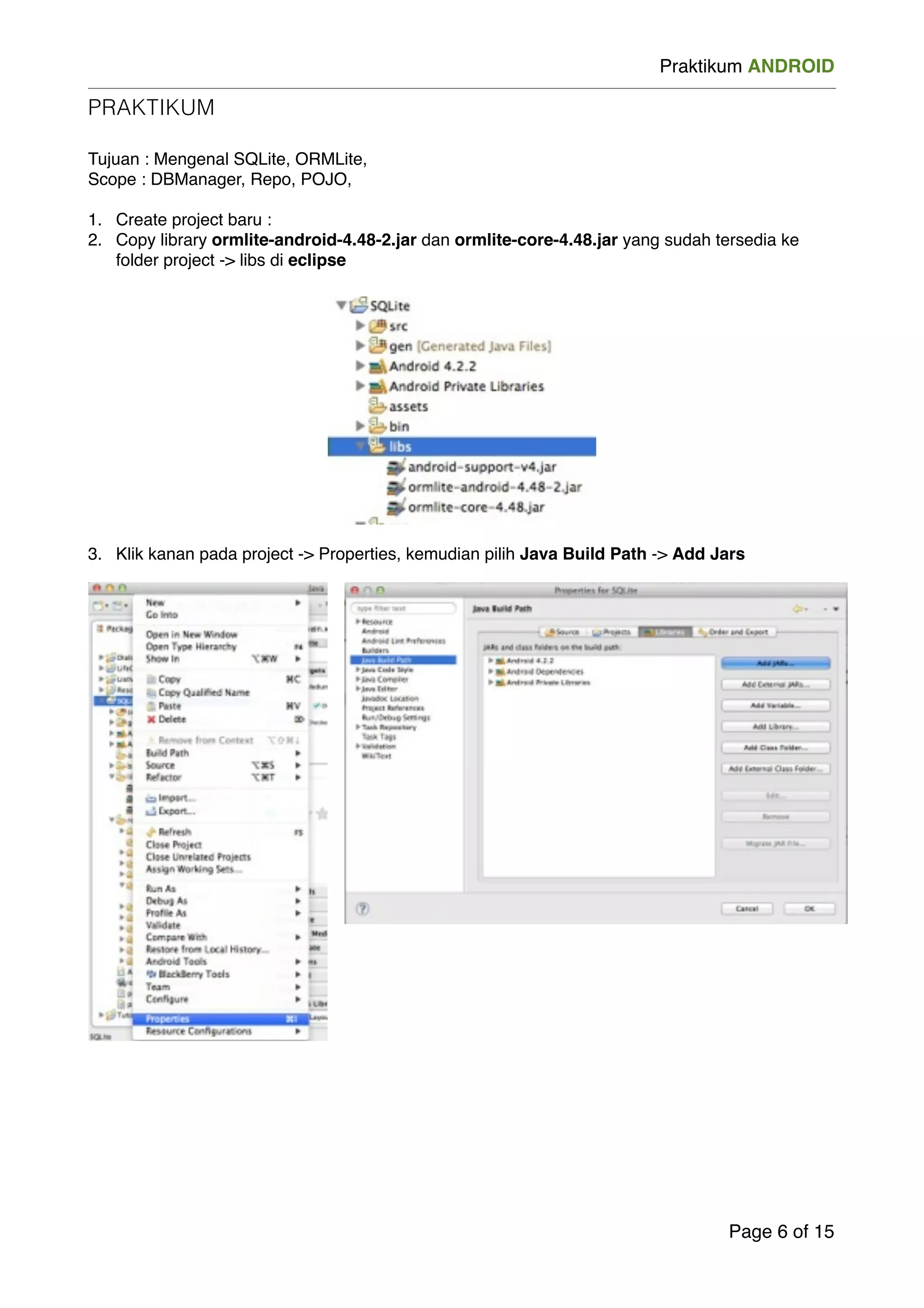 Modul praktikum 8 - Android Sudaryatno | PDF