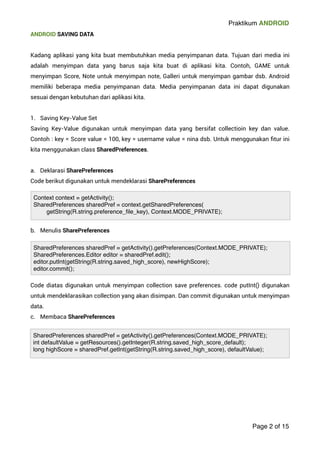 Modul praktikum 8 - Android Sudaryatno | PDF