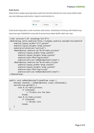 Modul praktikum 9 - Android Sudaryatno | PDF