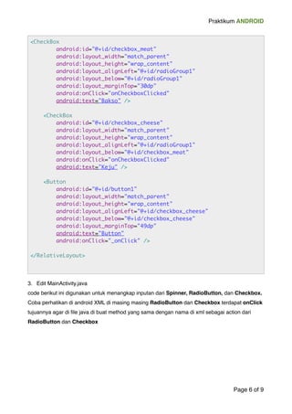 Modul praktikum 9 - Android Sudaryatno | PDF