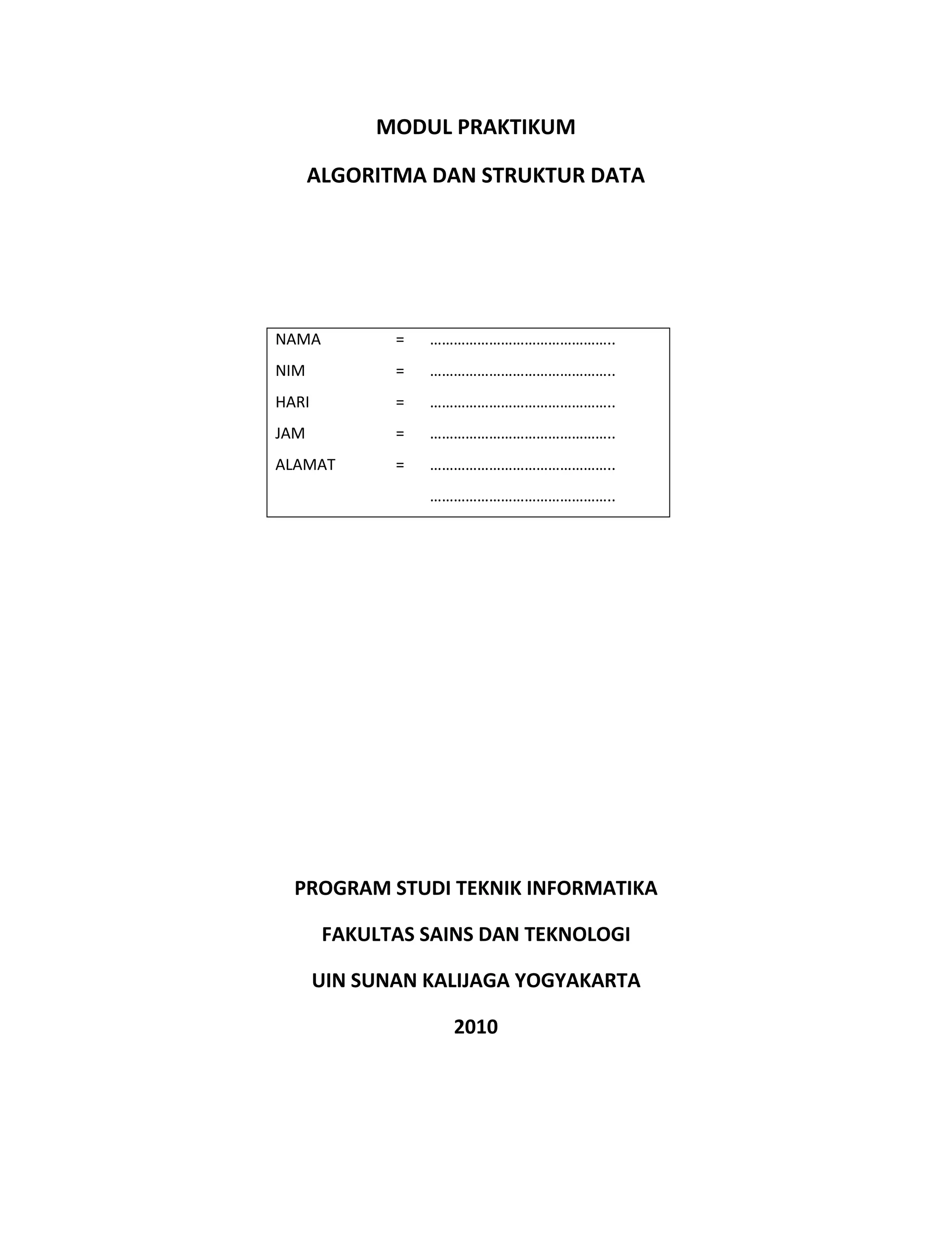 Modul praktikum alpro | DOCX