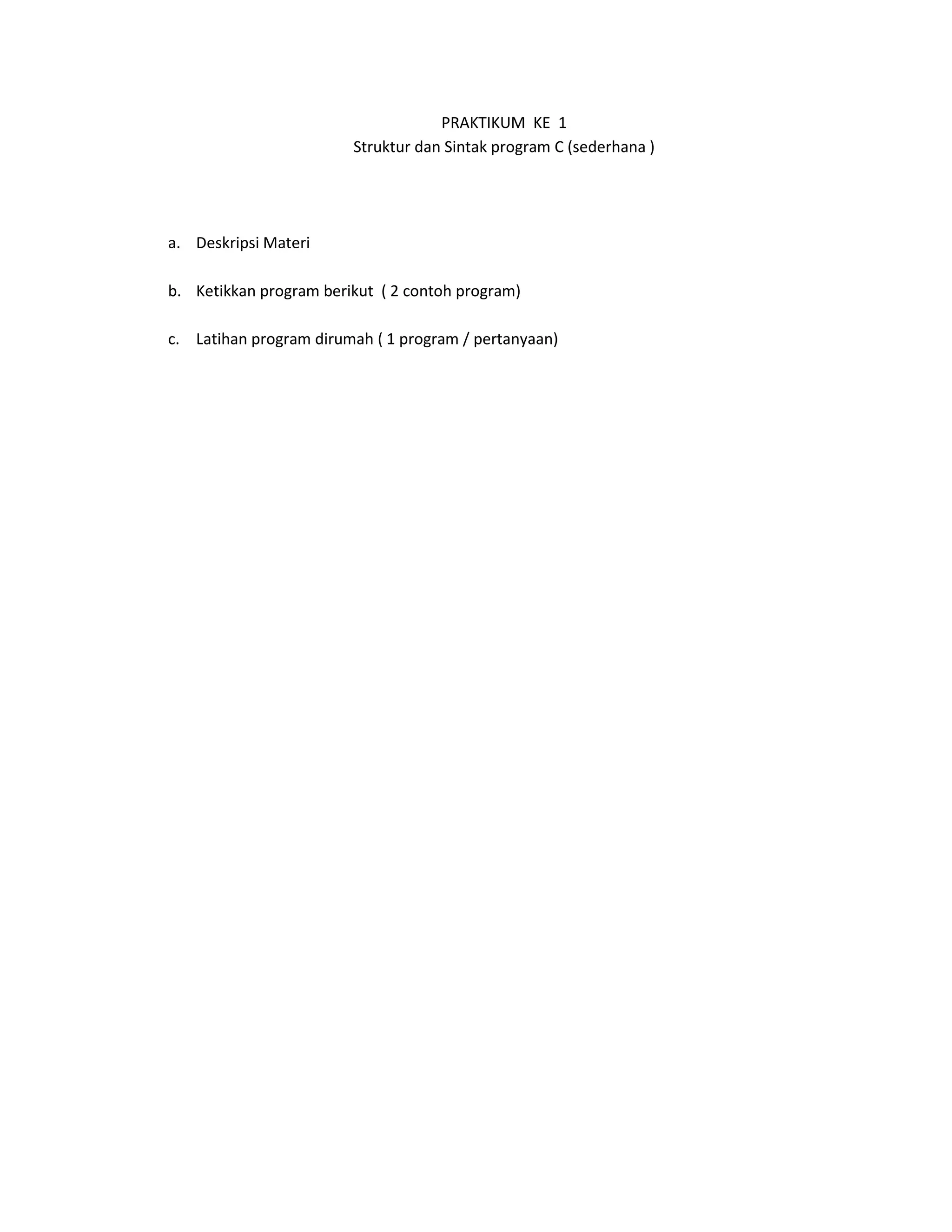 Modul praktikum alpro | DOCX