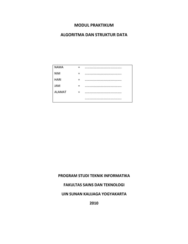 Modul praktikum alpro | DOCX