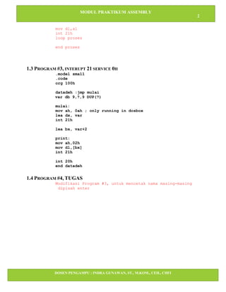 Modul Praktikum Assembly | PDF