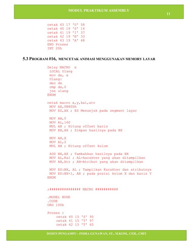Modul Bahasa Assembly | PDF
