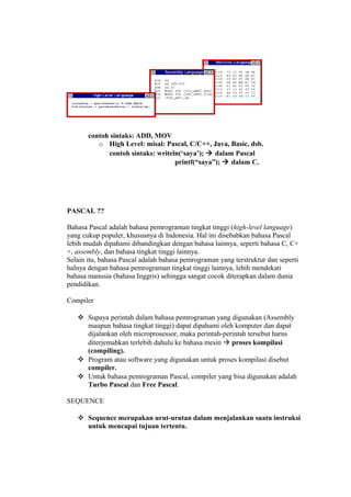 Modul praktikum Pascal | DOC