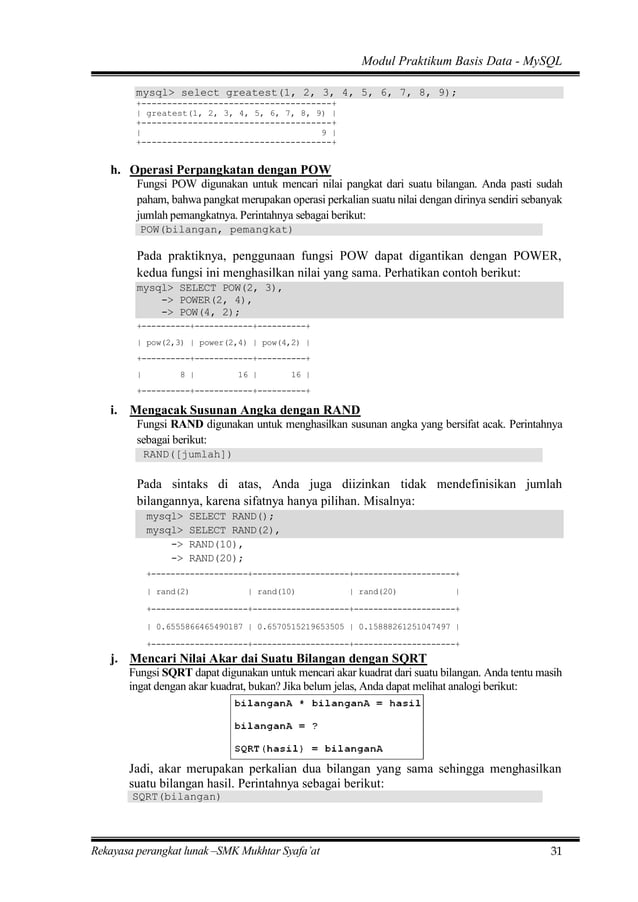 Modul praktikum basis data | PDF