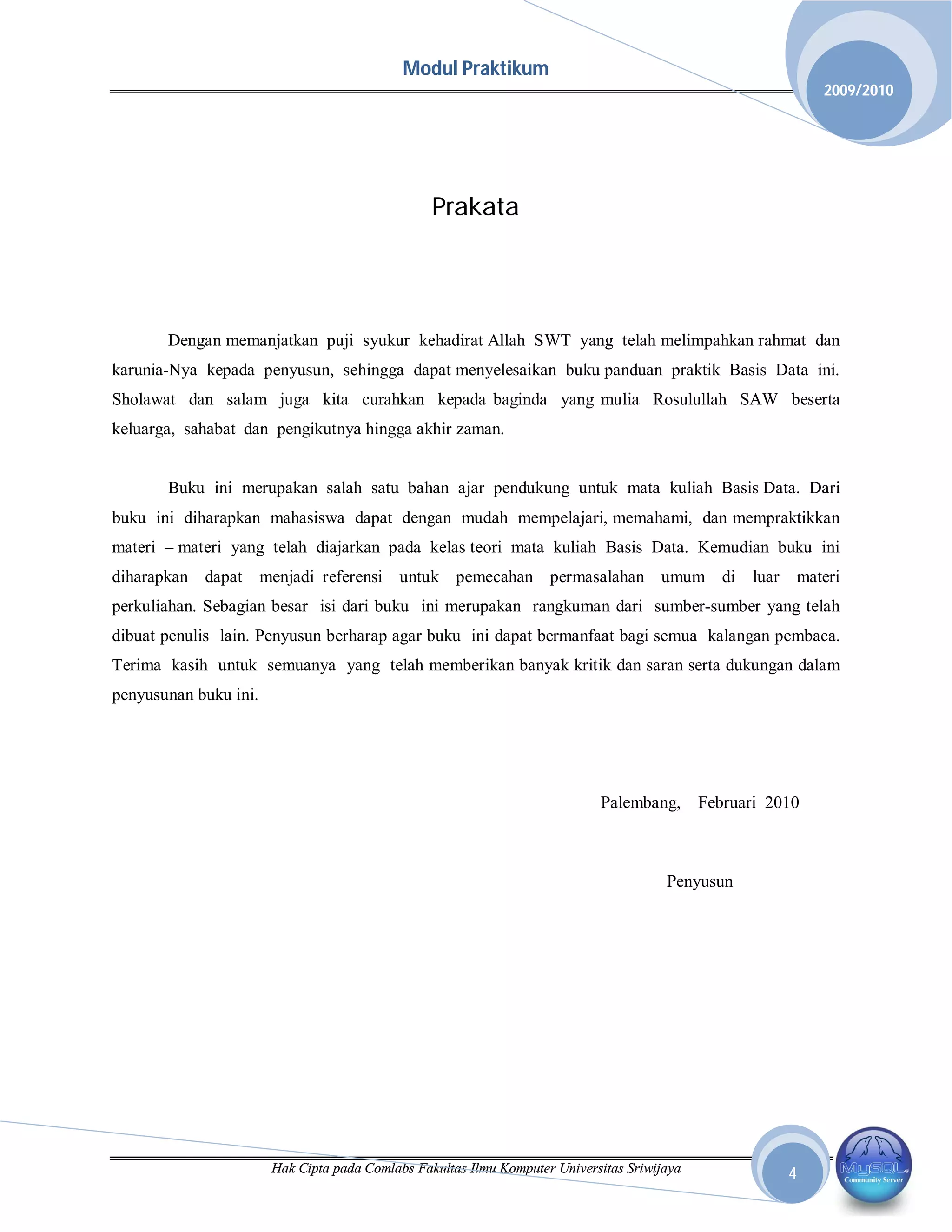Modul praktikum basis data new | PDF
