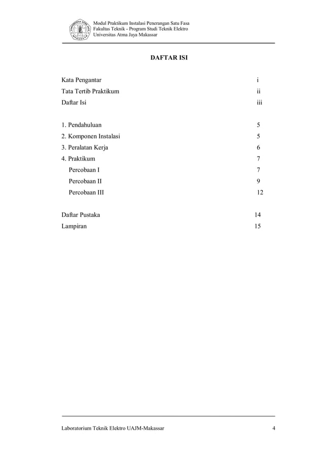 Modulpraktikum dasar instalasi listrik | PDF