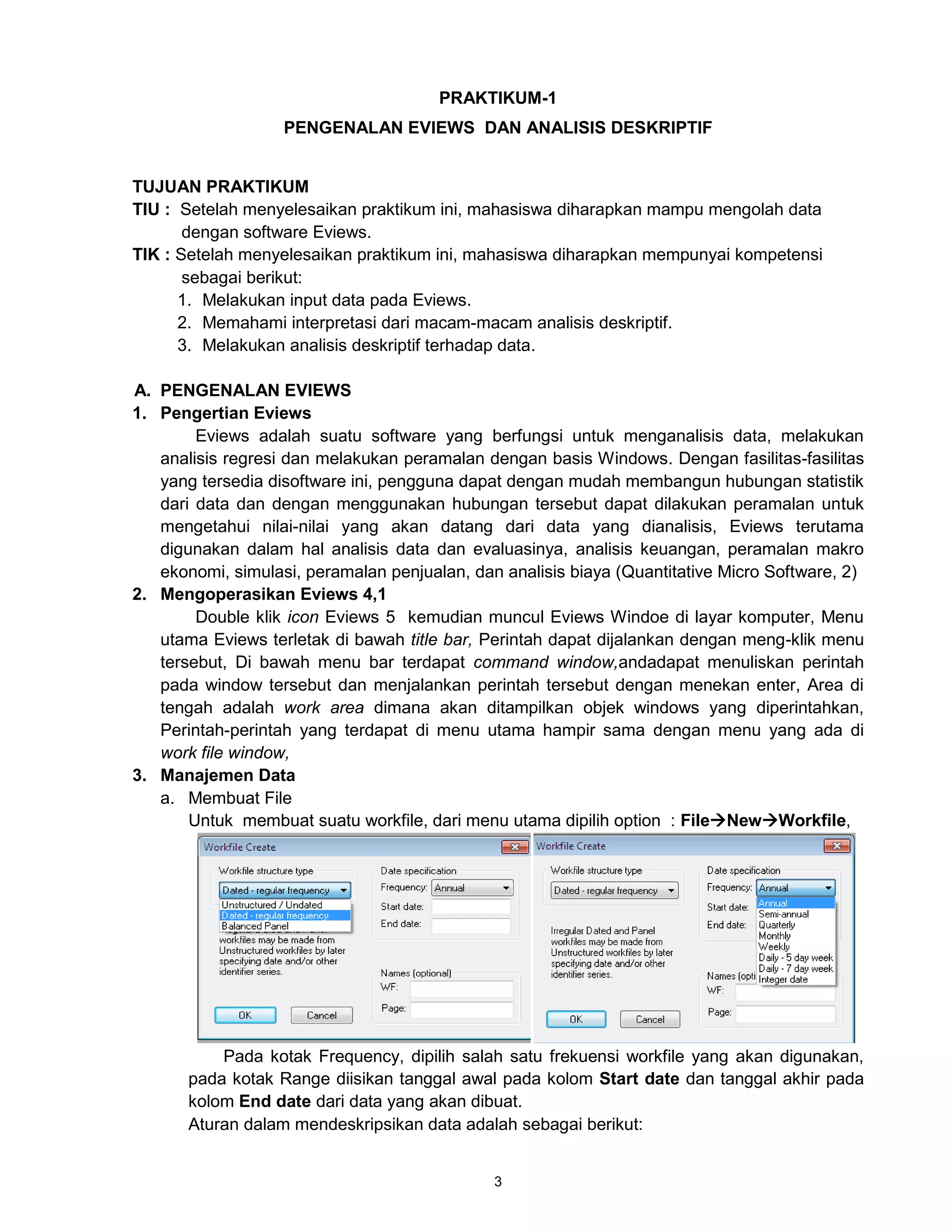 Modul praktikum ekonometrika | PDF