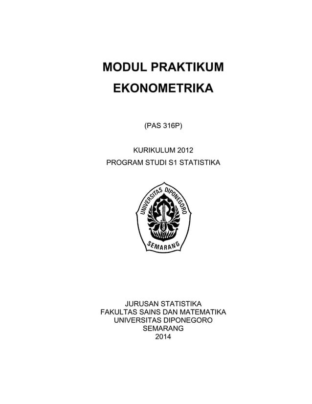 Modul praktikum ekonometrika | PDF