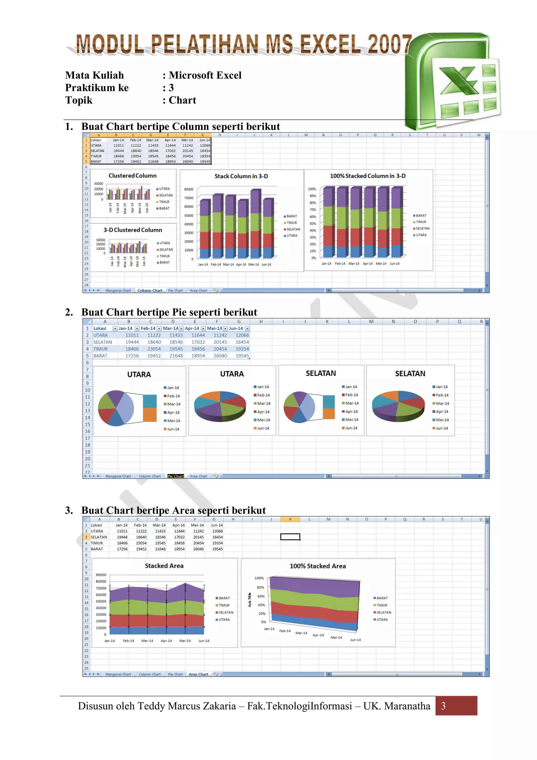 Modul praktikum excel chart | PDF
