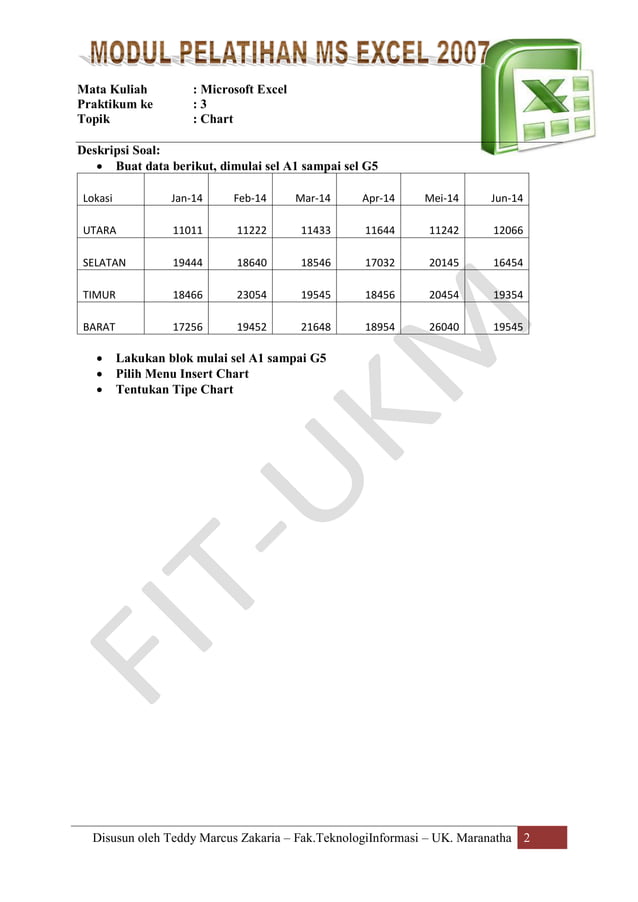 Modul praktikum excel chart | PDF
