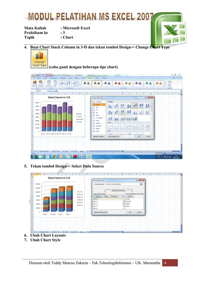 Modul praktikum excel chart | PDF