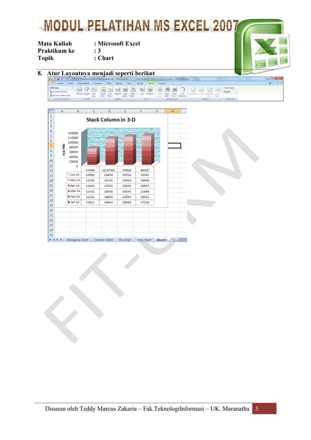 Modul praktikum excel chart | PDF