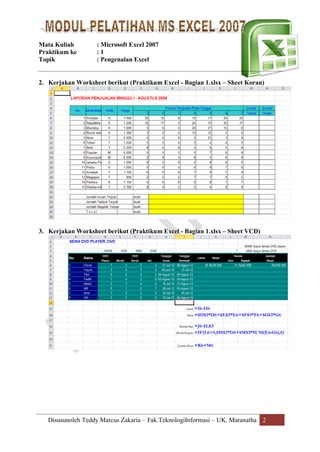 Modul praktikum excel introduction | PDF