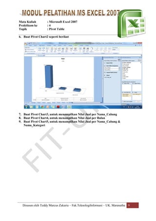 Modul praktikum excel pivot | PDF
