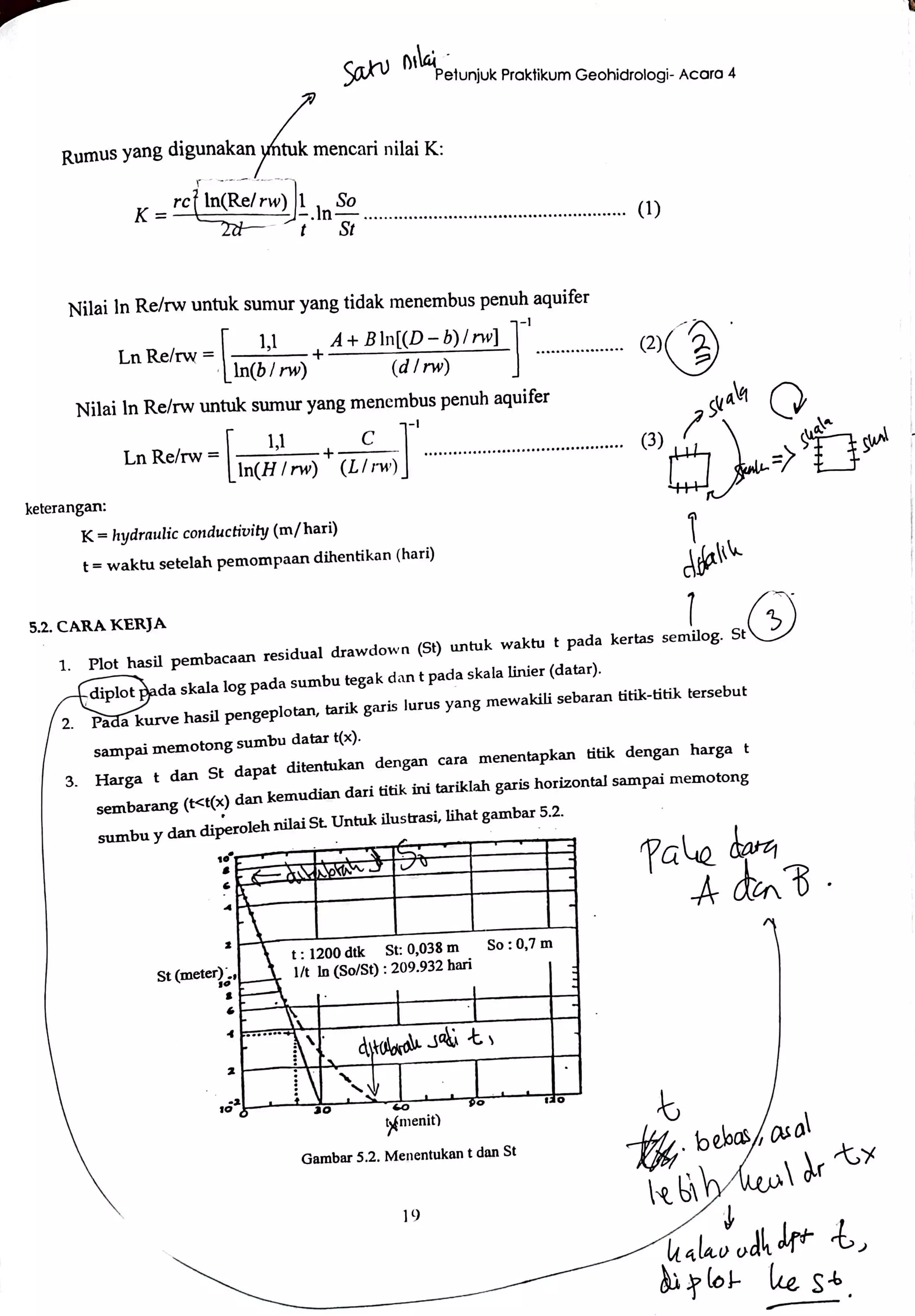 Modul Praktikum Geohidrologi UGM Tahun 2013 | PDF