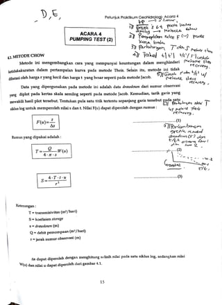 Modul Praktikum Geohidrologi UGM Tahun 2013 | PDF