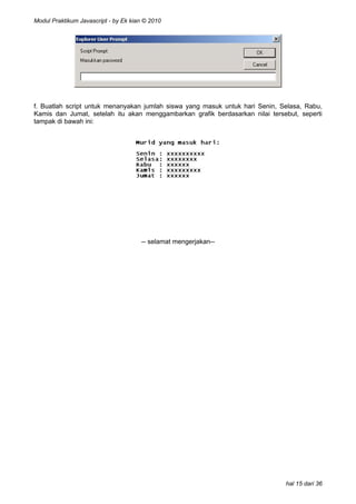 Modul praktikum javascript | PDF