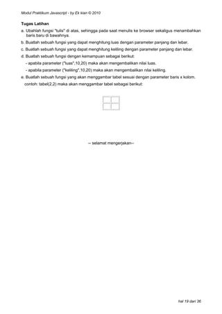 Modul praktikum javascript | PDF