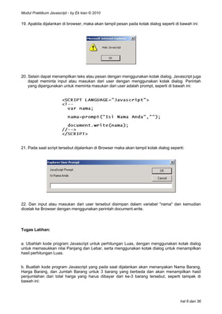 Modul praktikum javascript | PDF