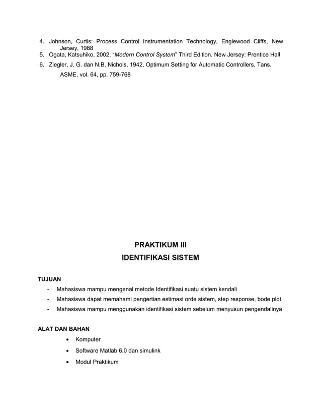 Modul praktikum kendali lanjut | PDF