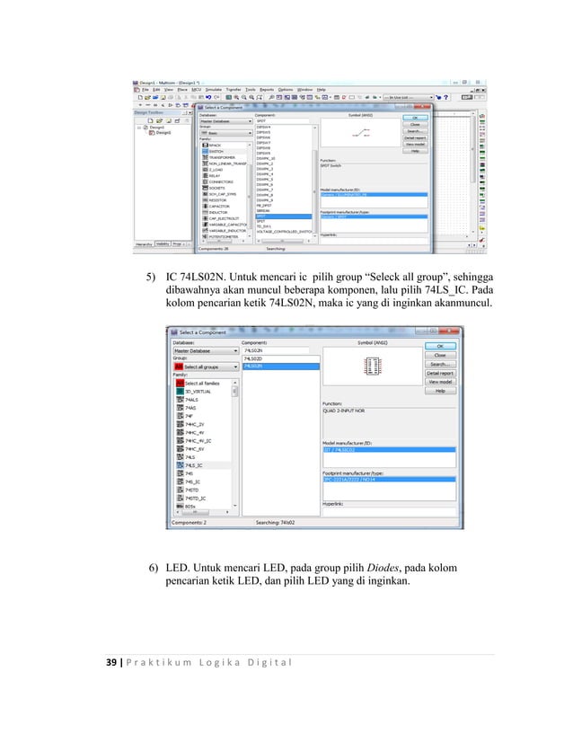 Modul praktikum logika digital NI Multisim | PDF