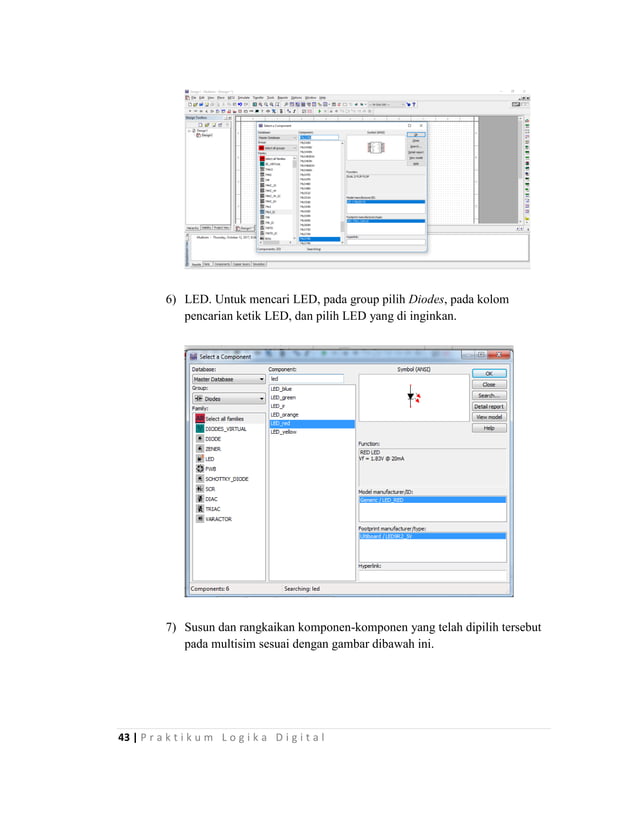 Modul praktikum logika digital NI Multisim | PDF