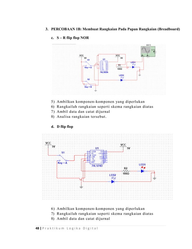 Modul praktikum logika digital NI Multisim | PDF