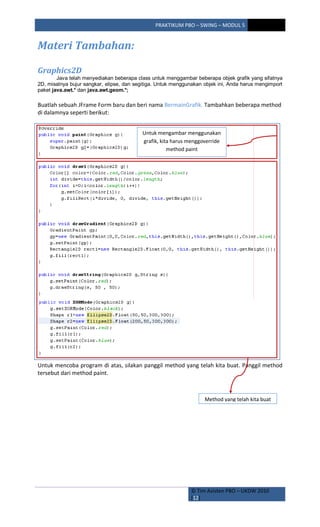 Modul praktikum pbo java swing | PDF
