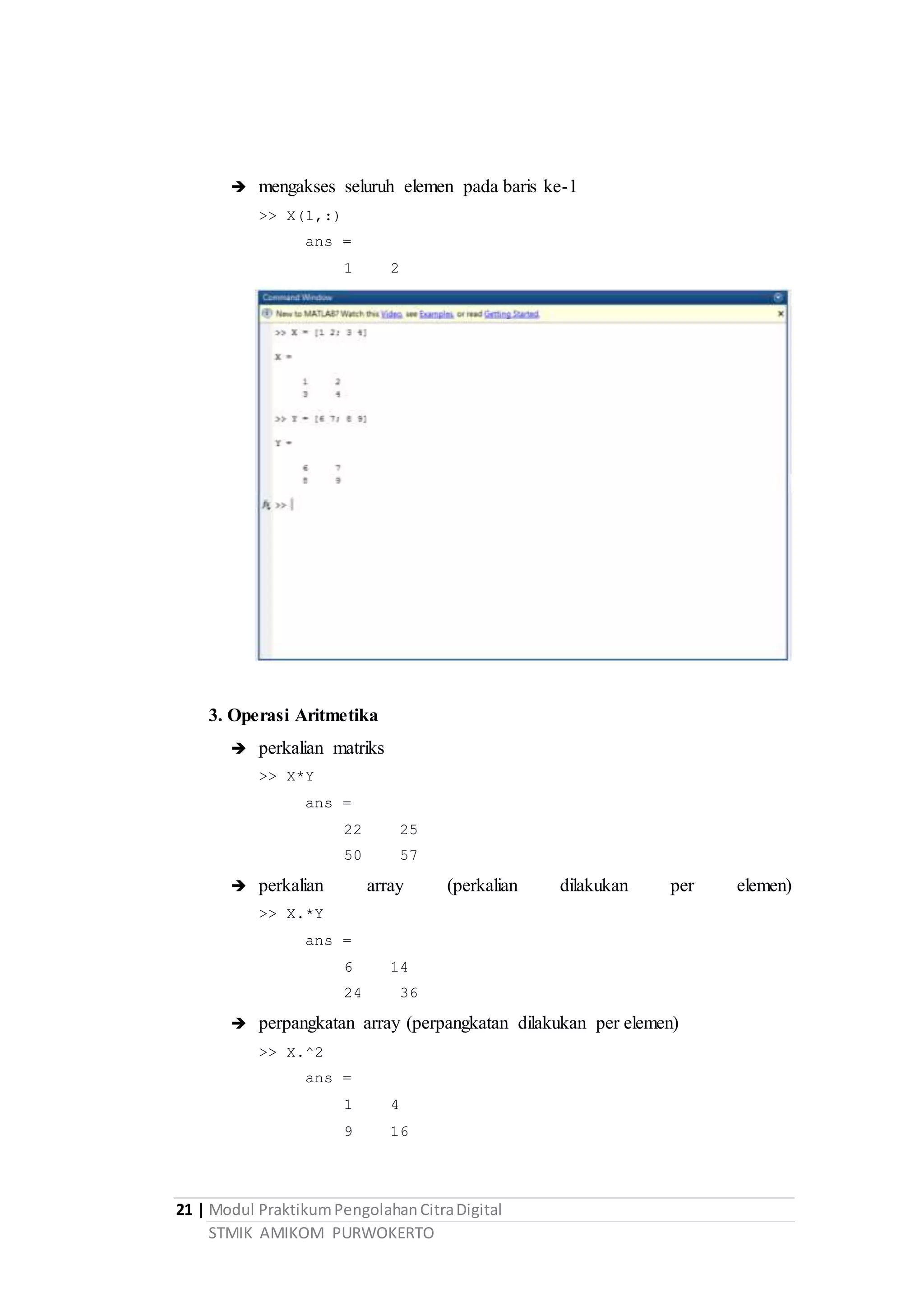 Modul praktikum pengolahan citra digital | DOCX