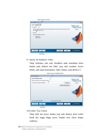 Modul praktikum pengolahan citra digital | DOCX