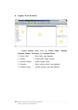 Modul praktikum pengolahan citra digital | DOCX