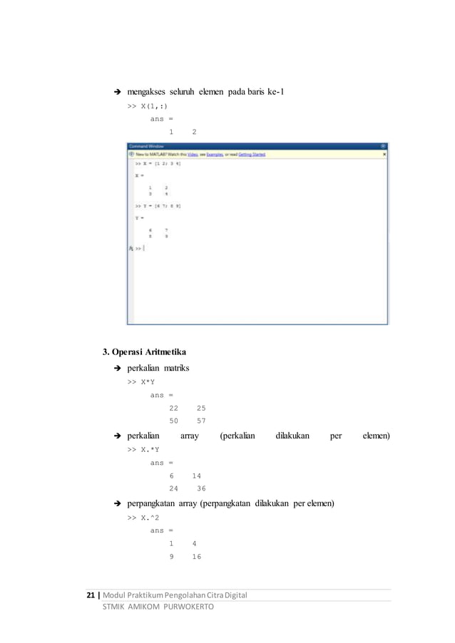 Modul praktikum pengolahan citra digital | DOCX