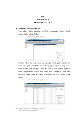 Modul praktikum pengolahan citra digital | DOCX