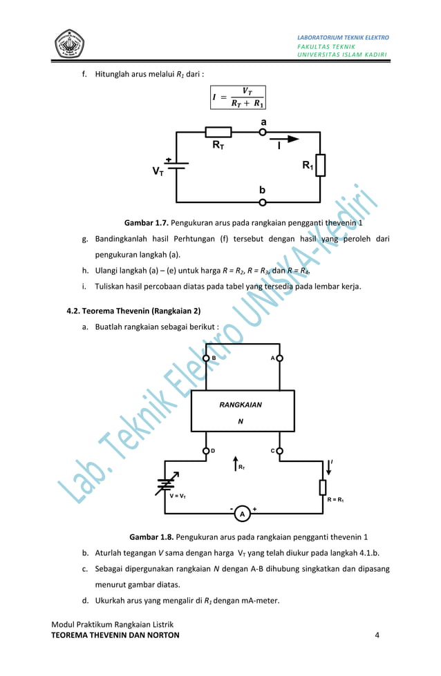 Modul praktikum rangkaian listrik (rev juli 2013) | PDF