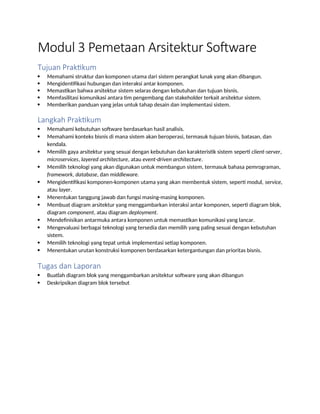 Modul Praktikum Rekayasa Perangkat Lunak | DOCX