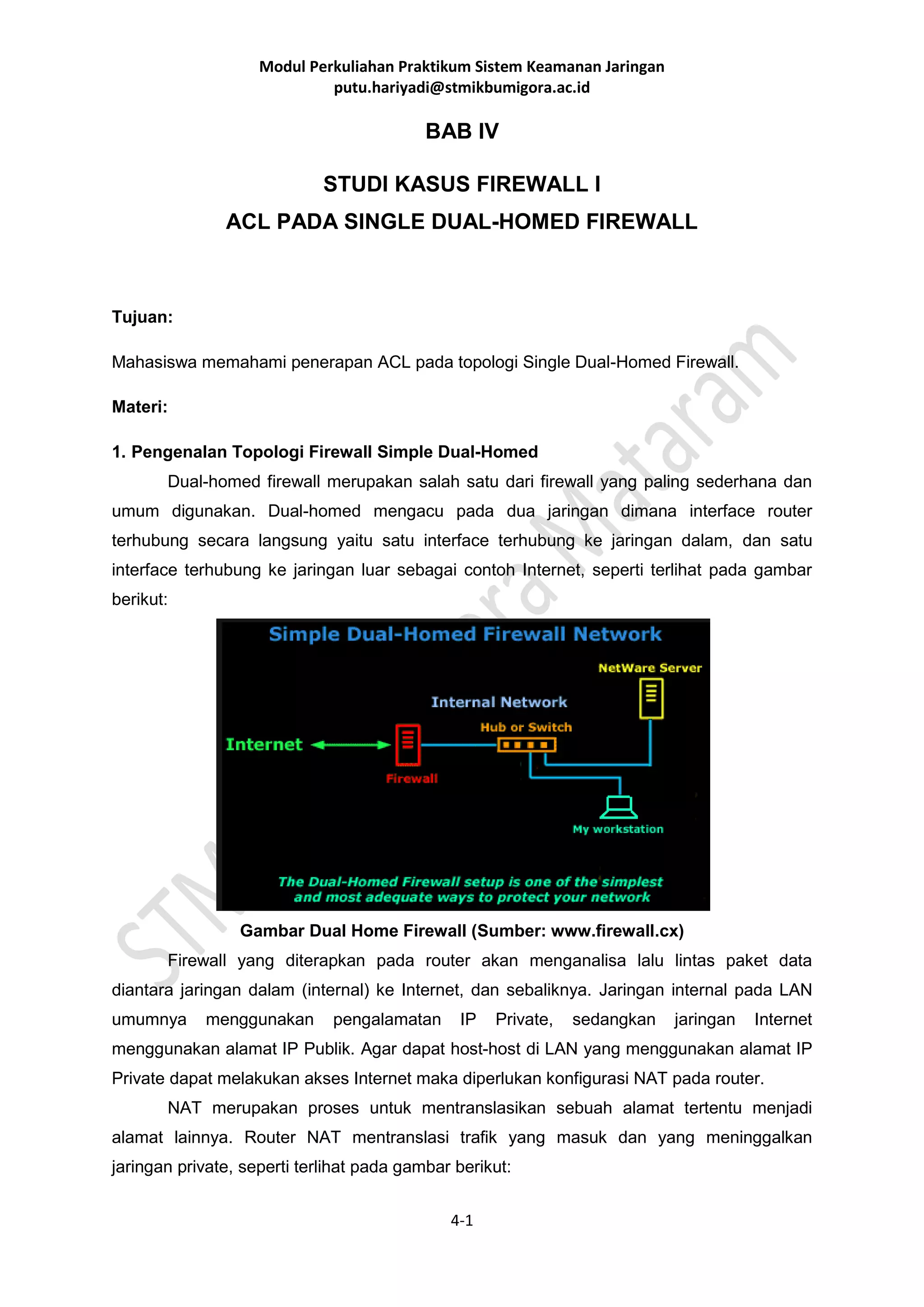 Modul Praktikum Sistem Keamanan Jaringan STMIK Bumigora Versi 1.0 | PDF