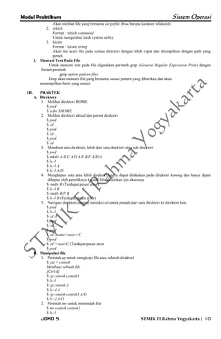 Modul praktikum sistem operasi | PDF