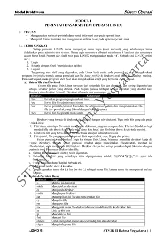 Modul praktikum sistem operasi | PDF