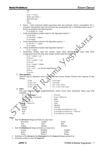 Modul praktikum sistem operasi | PDF