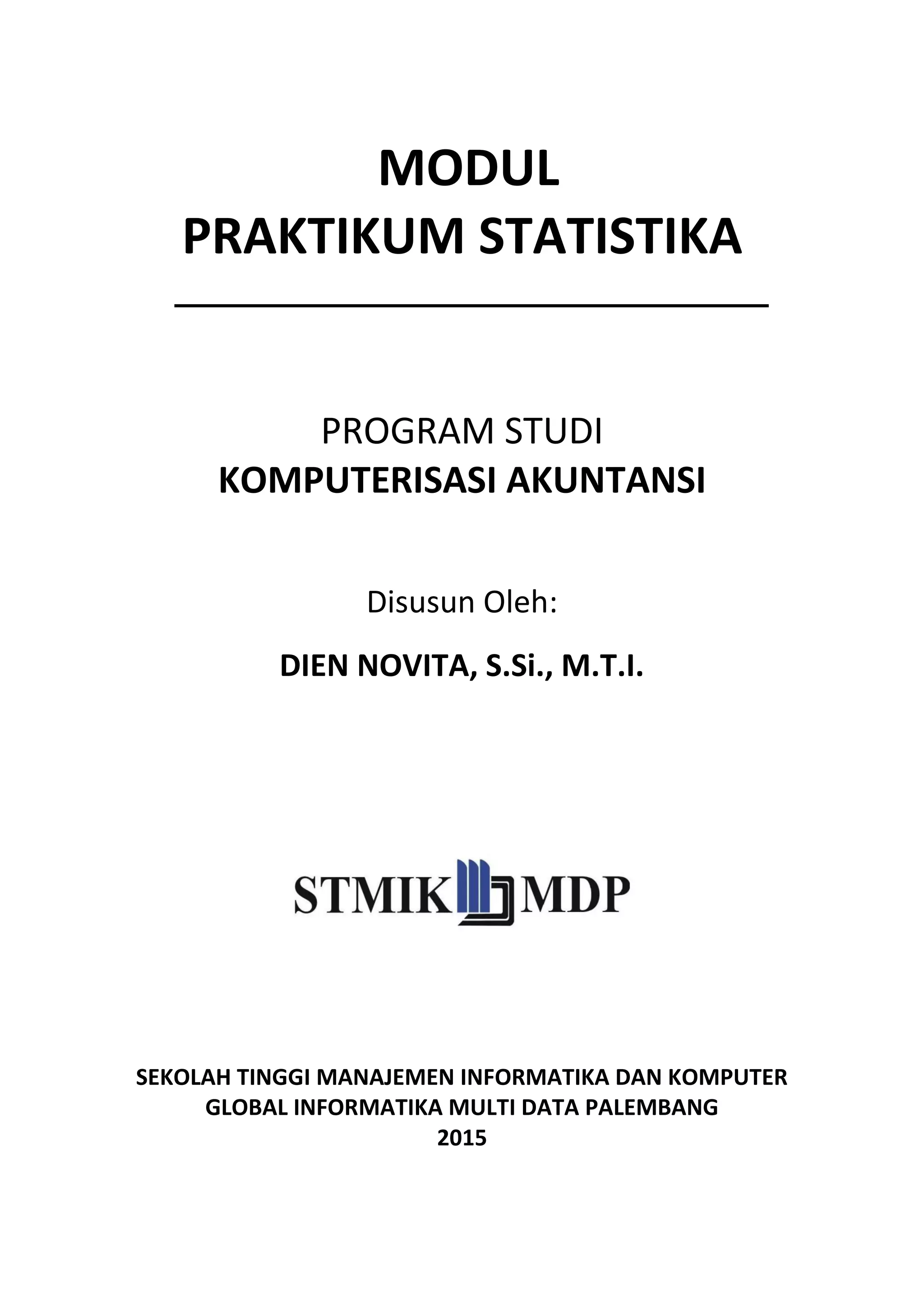Modul praktikum statistika | PDF
