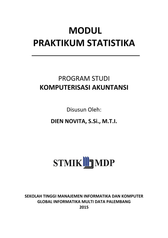 Modul praktikum statistika | PDF