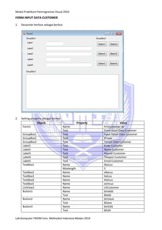 Modul praktikum vb | PDF
