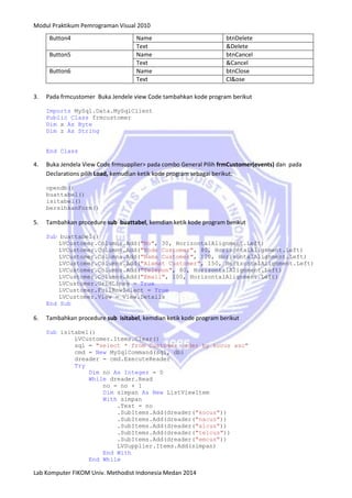 Modul praktikum vb | PDF