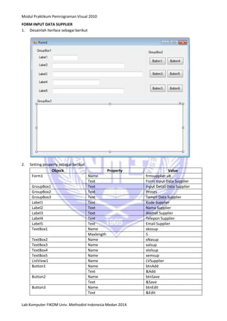 Modul praktikum vb | PDF