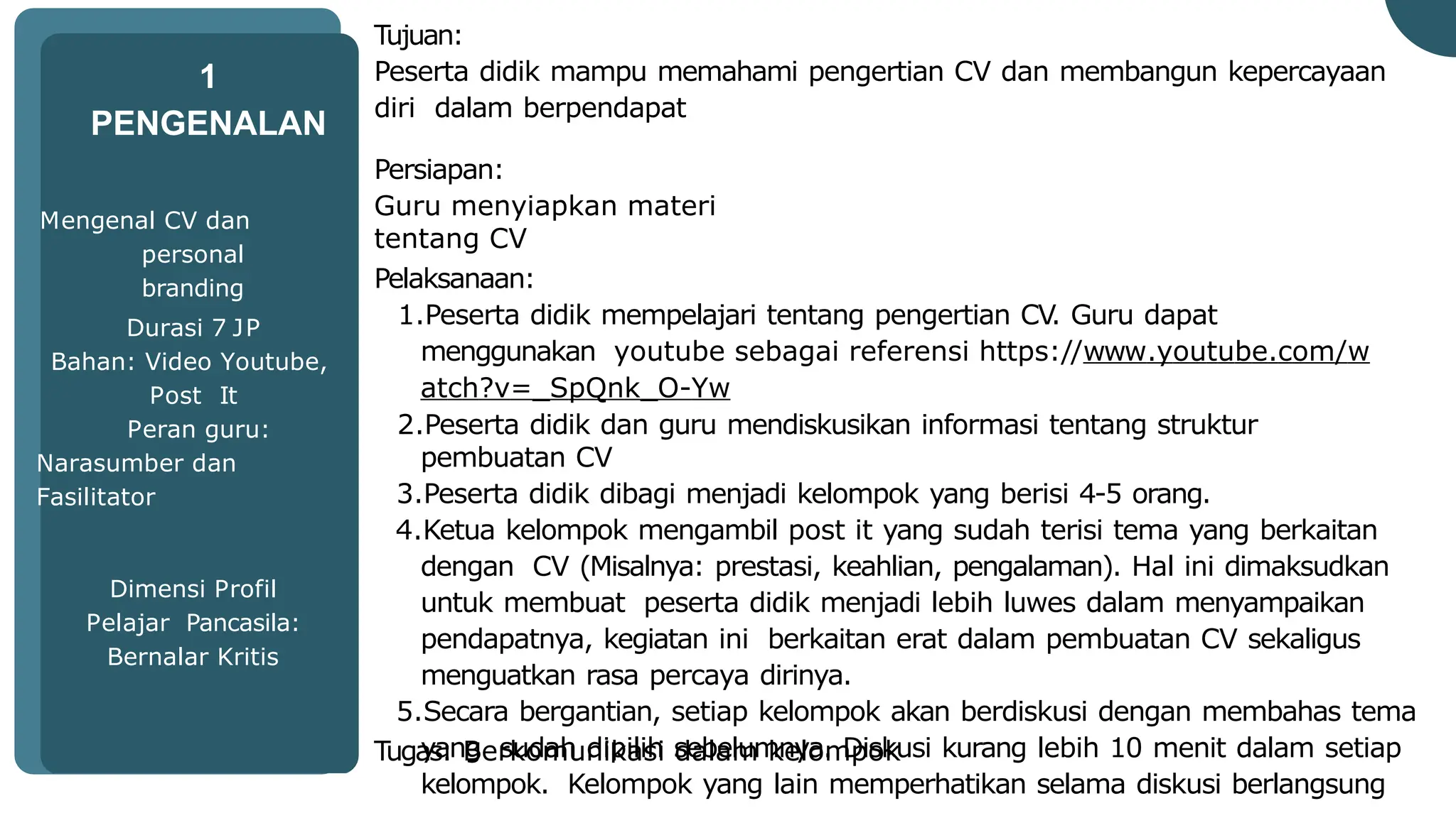 Modul Projek - CV-ku Kini Kekinian - Fase F.pptx