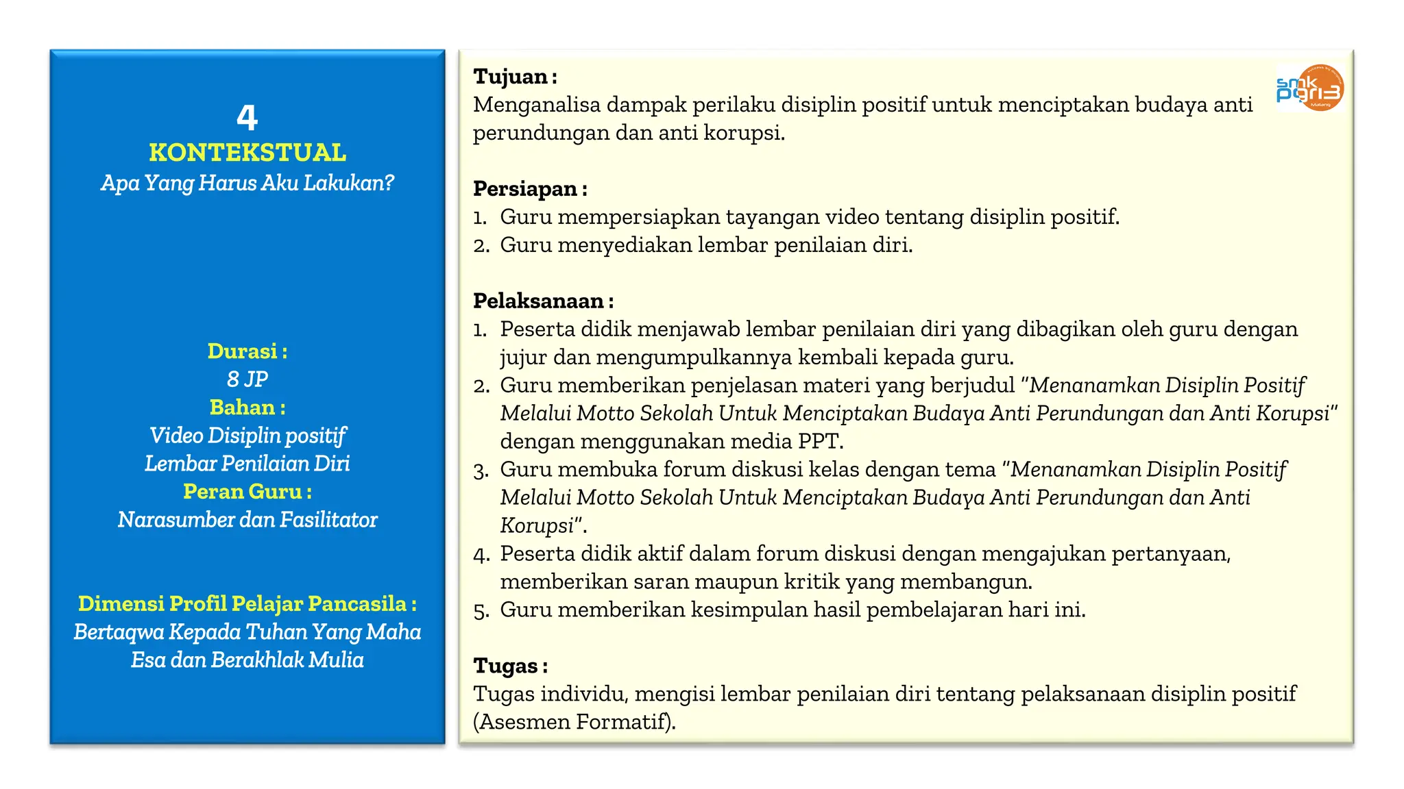 Modul Projek Bangunlah Jiwa dan Raganya - Menanamkan Disiplin Positif ...