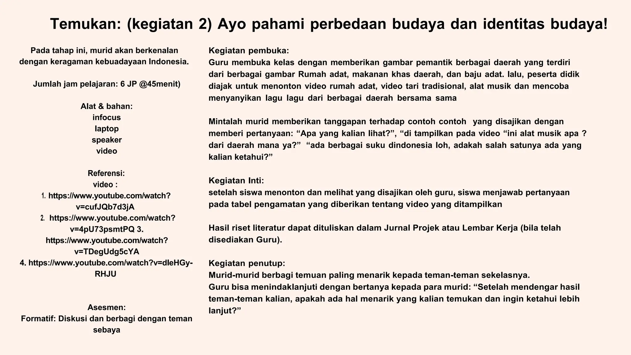 Modul Projek Bhinneka Tunggal Ika - MERAYAKAN INDAHNYA KEBUDAYAAN ...